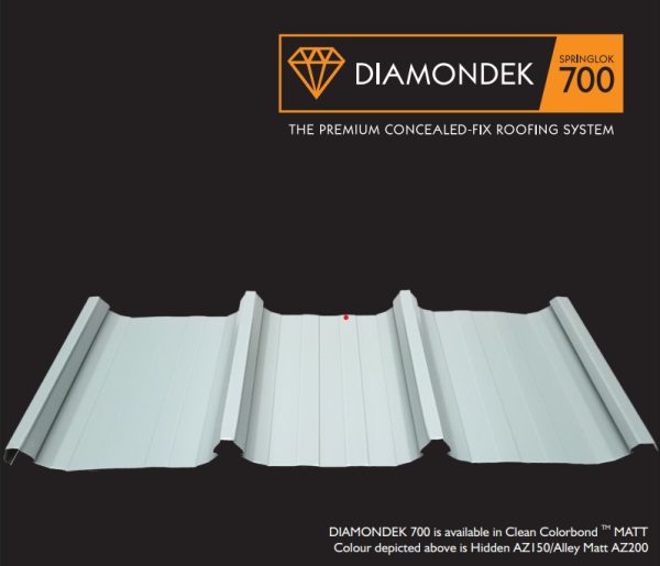 DIAMONDEK SPRINGLOK 700 STEEL SHEETS – All Roof Supplies & Hardware